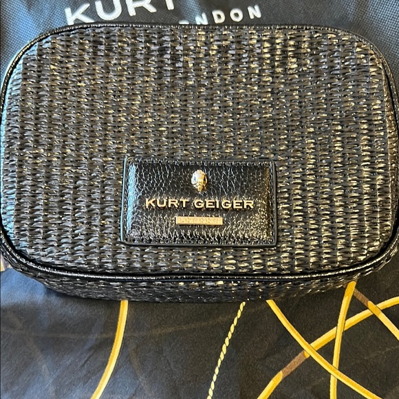 Kurt Geiger | Bags | Kurt Geiger Black Woven Camera Bag W Full ...